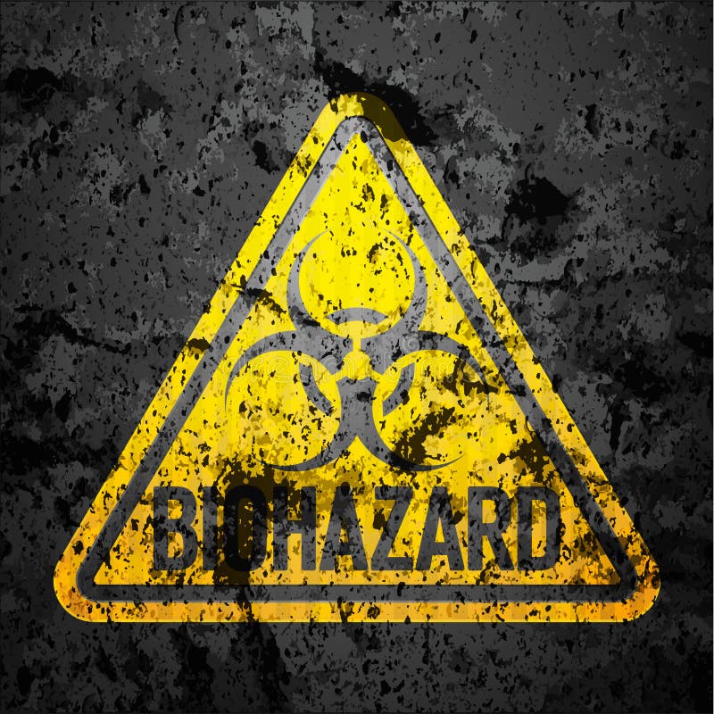 Biohazard Road Sign Background Stock Vector - Illustration of covid19 ...
