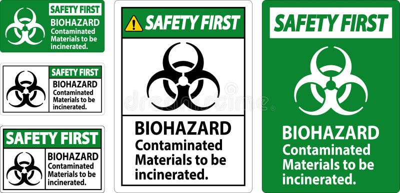 Biohazard Safety First Label Biohazard Contaminated Materials To Be ...
