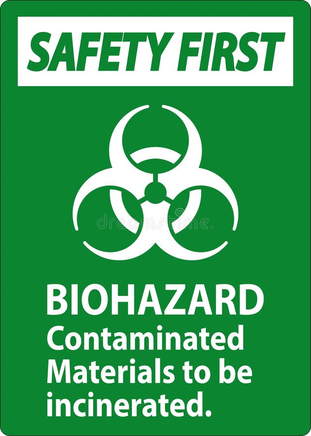 Biohazard Safety First Label Biohazard Contaminated Materials To Be ...