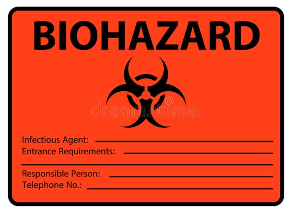 Biohazard Safety Sign Infectious Agent Poster 2 Stock Vector ...