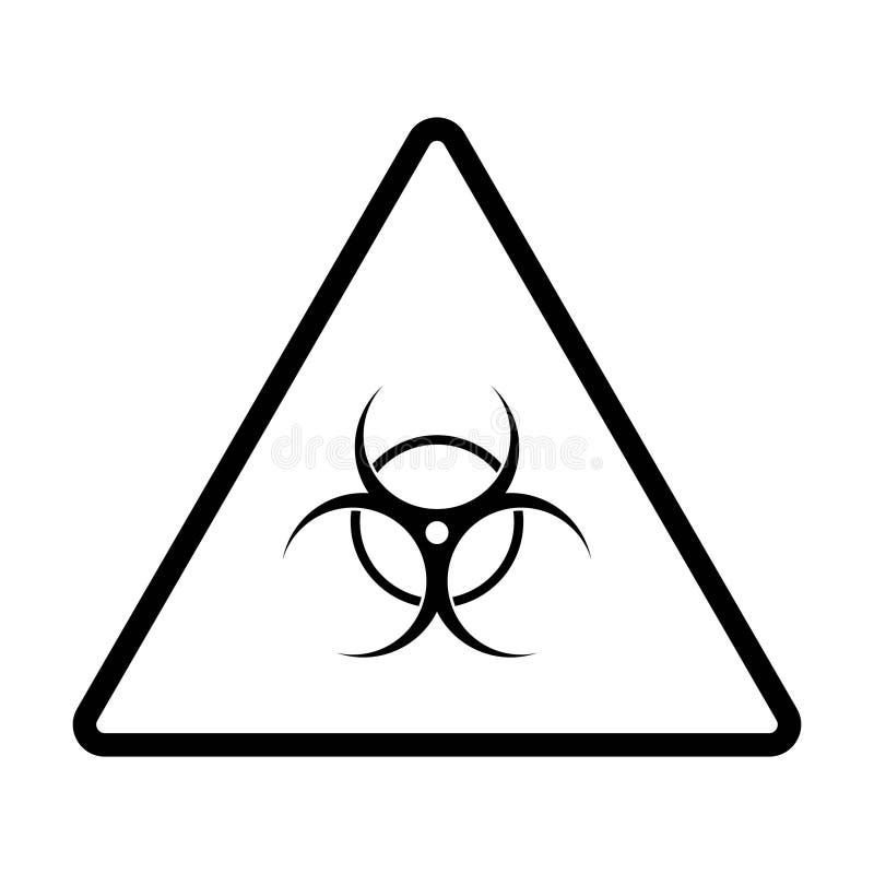 Biohazard Triangle Warning Sign Icon Vector Stock Vector - Illustration ...