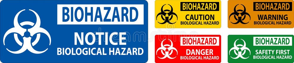 Biohazard Sign Biohazard Caution Biological Hazard Stock Vector ...