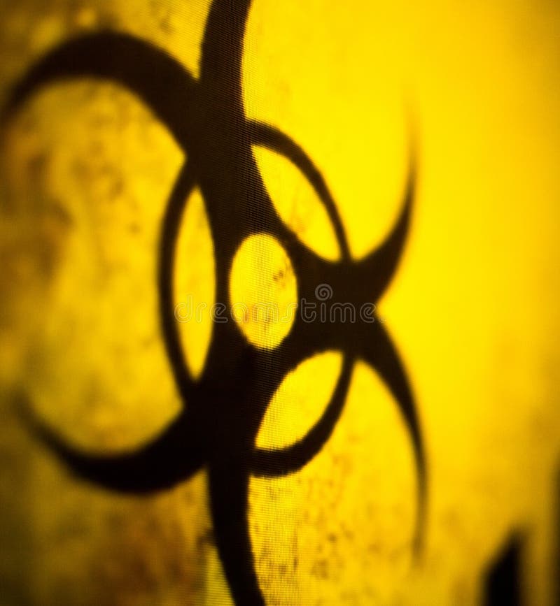 Biohazard Sign on the Digital Screen Stock Image - Image of deformed ...