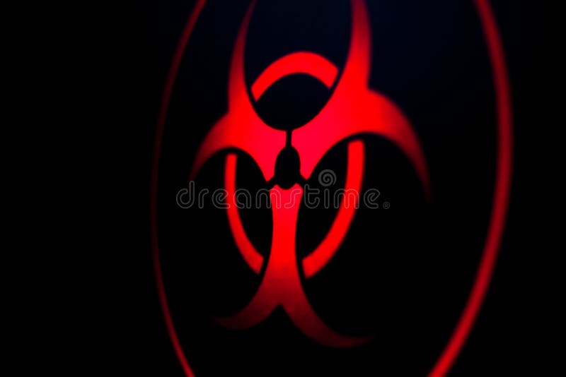 Biohazard Sign on the Digital Screen Stock Image - Image of label ...