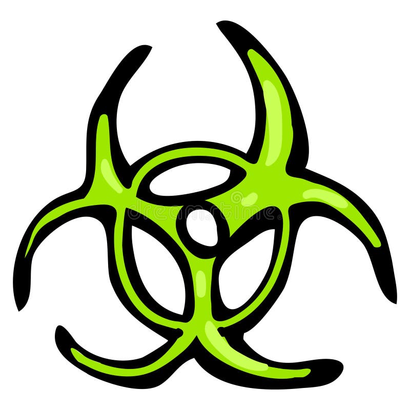 Biohazard Sign - Hand Drawn Doodle Icon Stock Vector - Illustration of ...