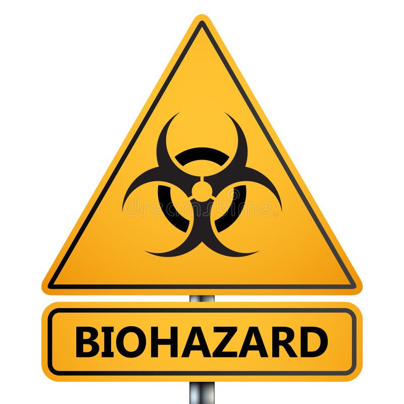 Biohazard Sign Isolated on White Stock Vector - Illustration of alert ...