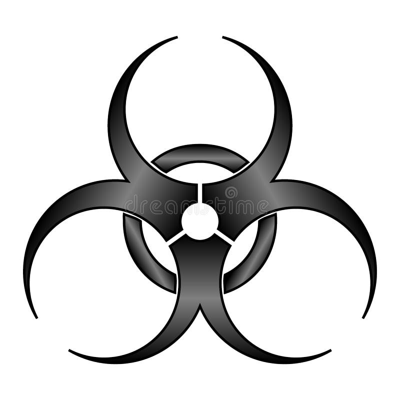 Biohazard sign on white stock illustration. Illustration of epidemic ...