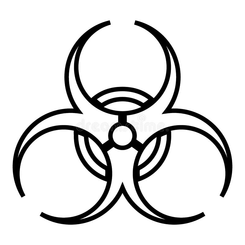 Biohazard sign on white stock illustration. Illustration of scientific ...