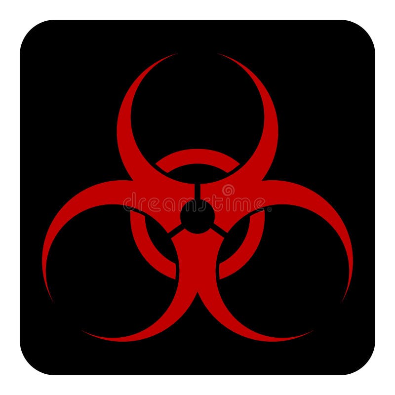 Biohazard sign on white stock illustration. Illustration of biologic ...