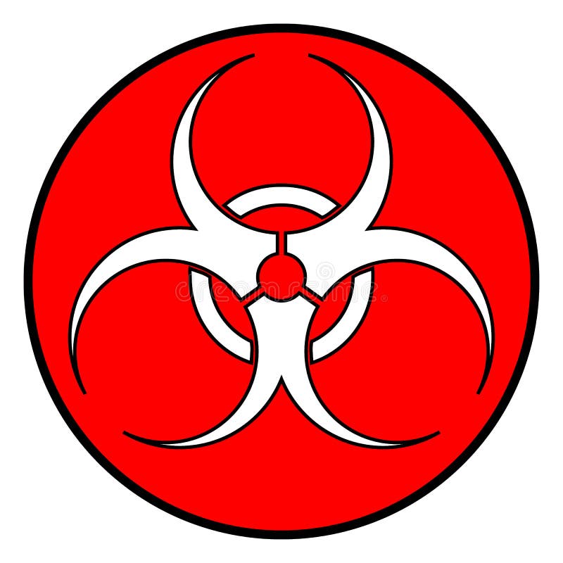 Biohazard sign on white stock illustration. Illustration of scientific ...