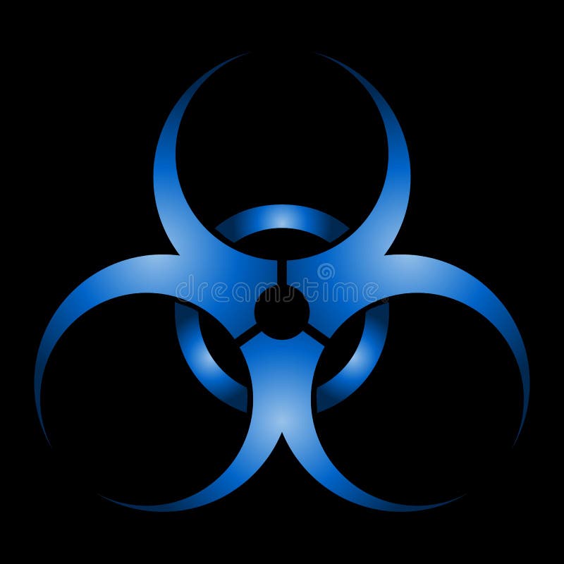 Biohazard sign on white stock illustration. Illustration of bacteria ...