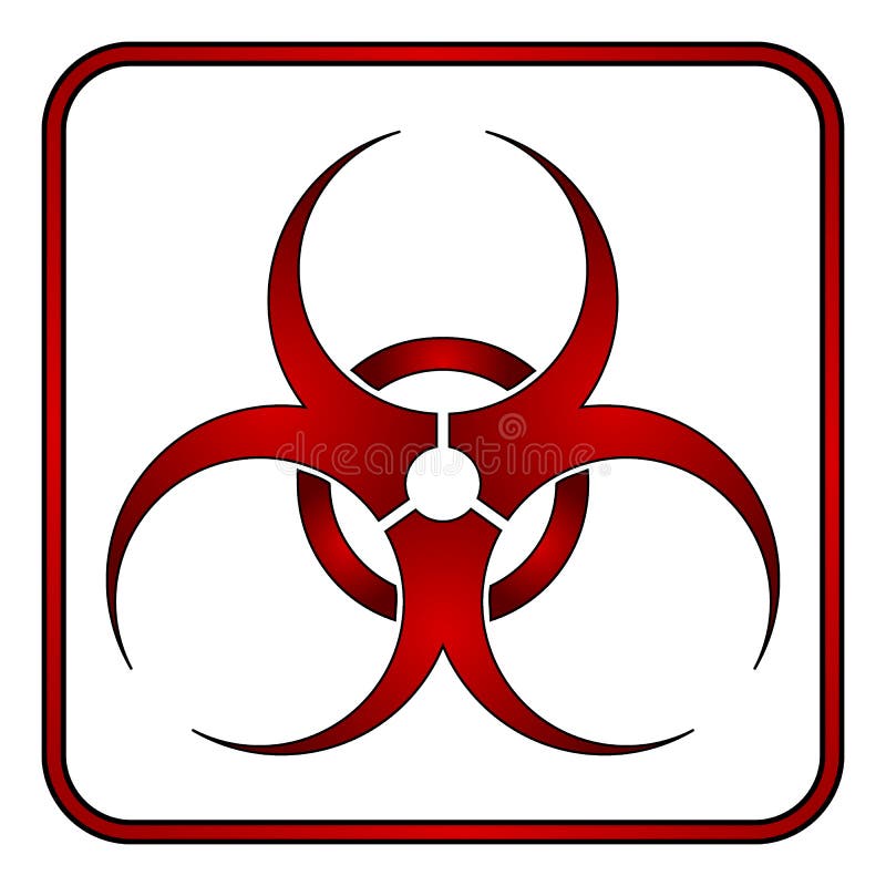 Biohazard sign on white stock illustration. Illustration of biology ...
