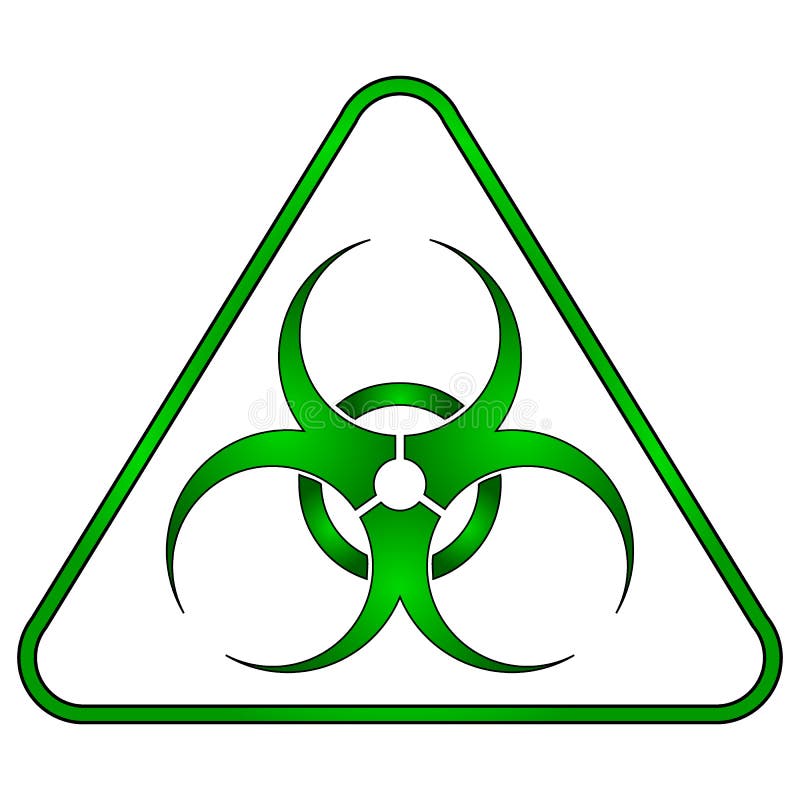 Biohazard sign on white stock illustration. Illustration of biologic ...