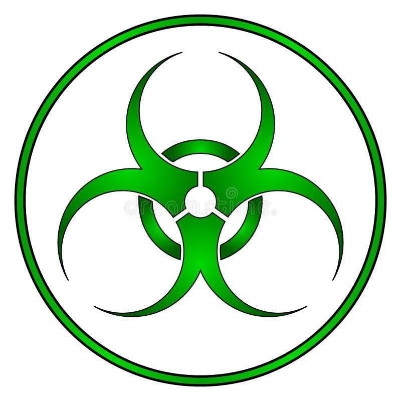 Biohazard sign on white stock illustration. Illustration of biology ...