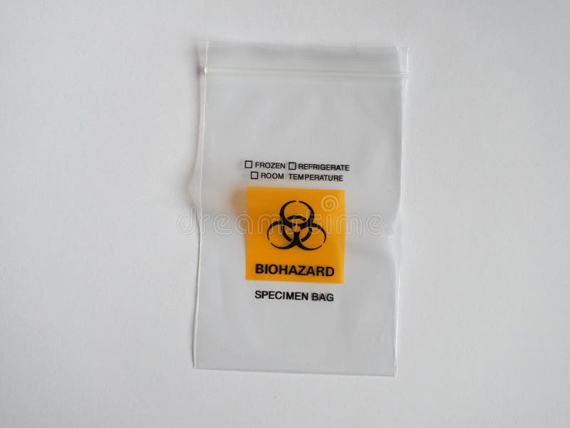 Biohazard specimen bag stock photo. Image of nylon, medicine - 274429590