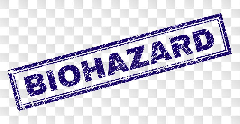 Scratched BIOHAZARD Rectangle Stamp Stock Vector - Illustration of word ...