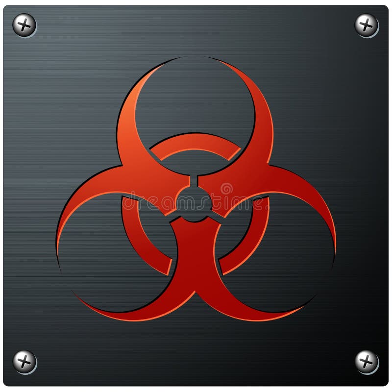 Glowing Biohazard Sign stock vector. Illustration of danger - 18127933