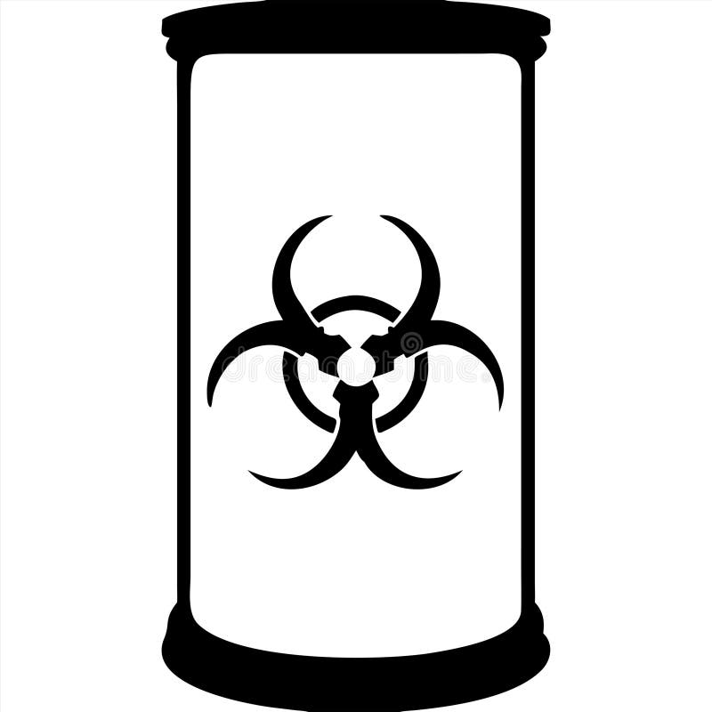 Biohazard Symbol on Barrel Vector for Safety Warnings and Hazardous ...