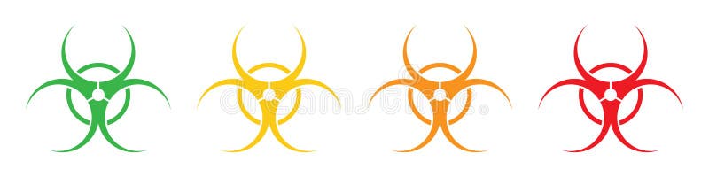 Biohazard Symbol with Biosafety Level Vector Illustration. Biohazard ...