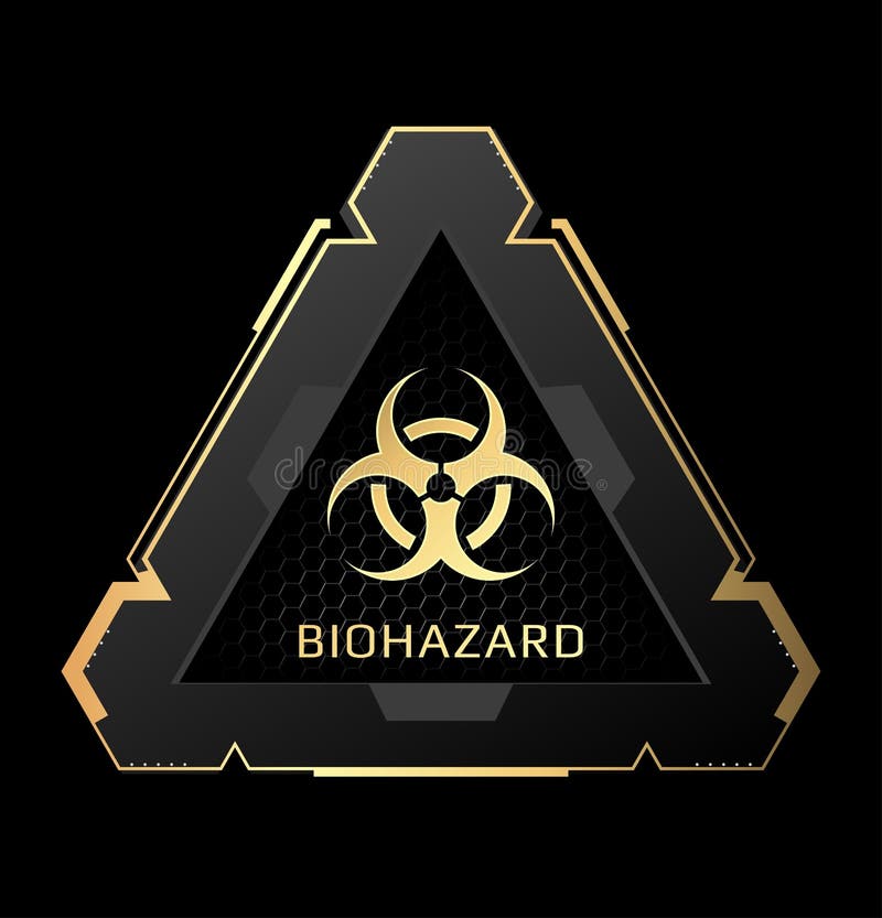 Biohazard Symbol in a Futuristic Frame Stock Vector - Illustration of ...