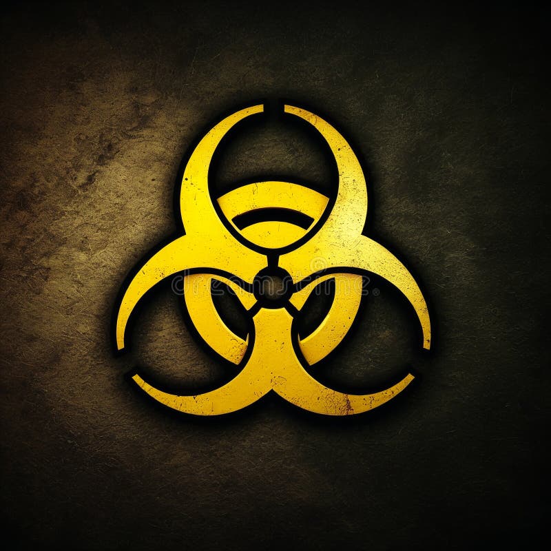 Biohazard Symbol with Grunge Surface Stock Illustration - Illustration of infection, bacteria ...