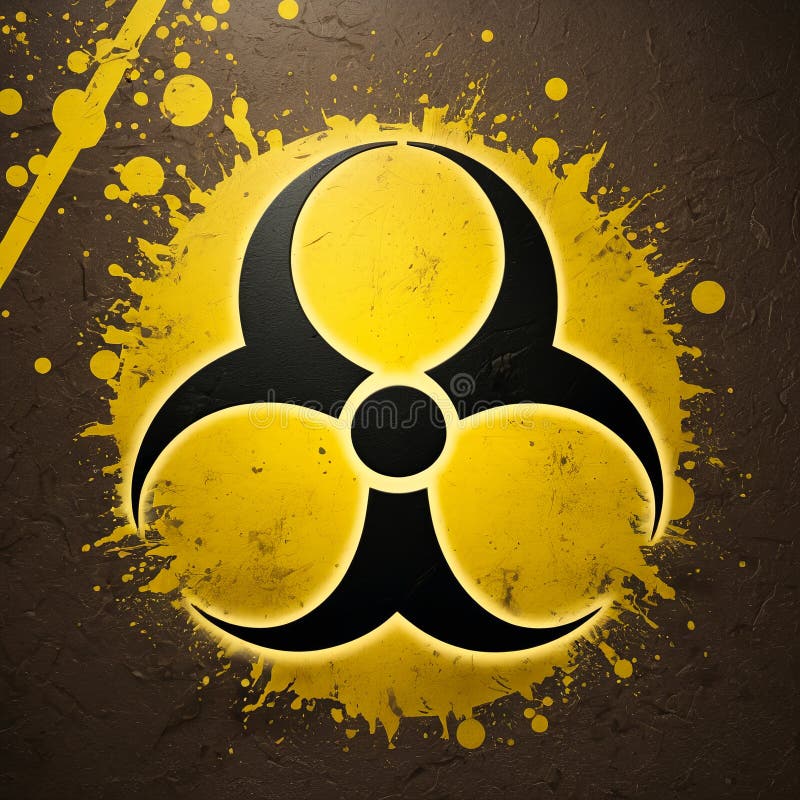 Biohazard Symbol with Grunge Surface Stock Illustration - Illustration ...
