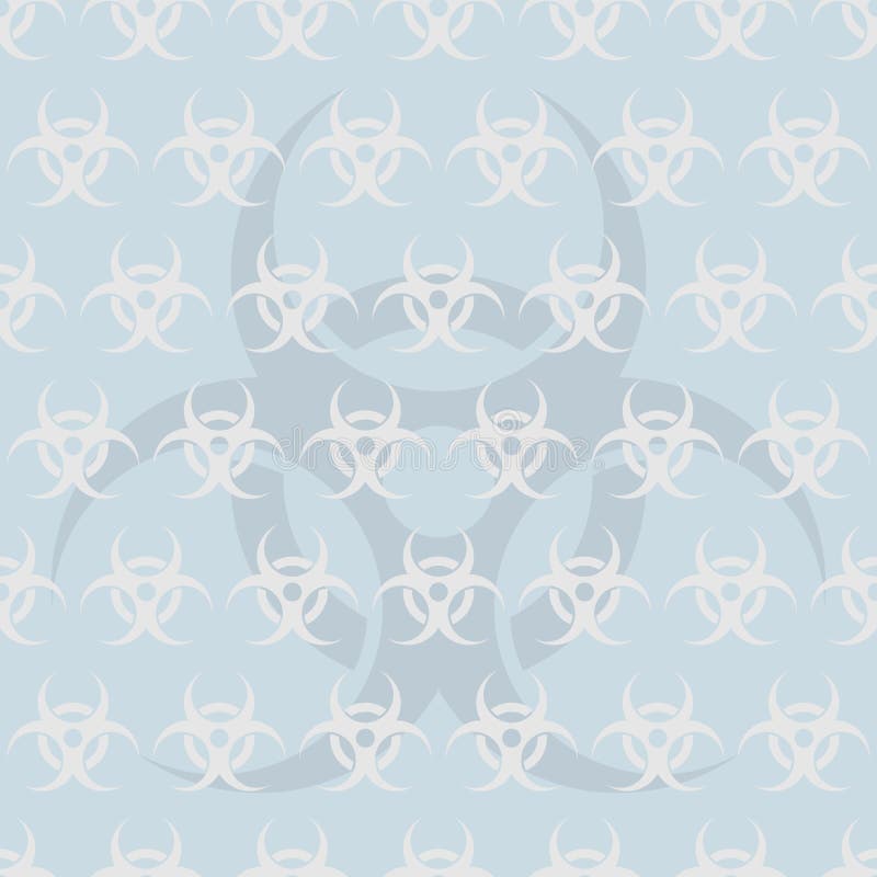 Biohazard Symbol Icon Seamless Pattern Backdrop Vector Illustration ...