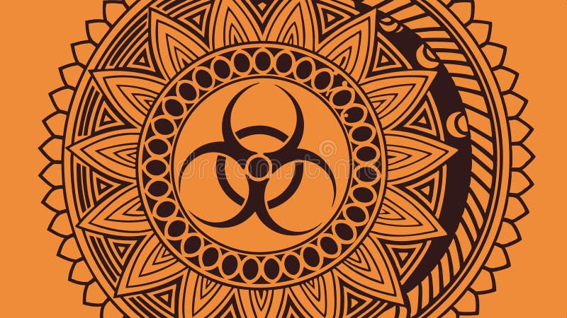 Biohazard Symbol Mandala, Warning and Caution Design Vector Design ...