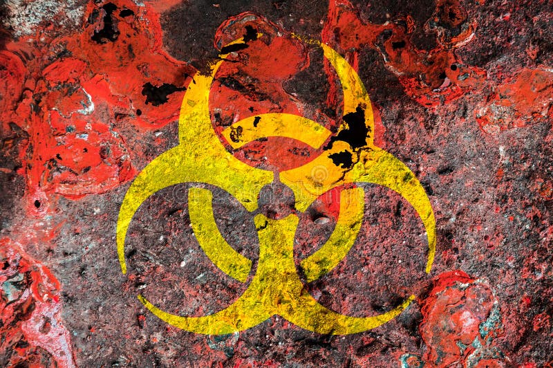 Biohazard Symbol stock image. Image of rough, vintage - 42353127