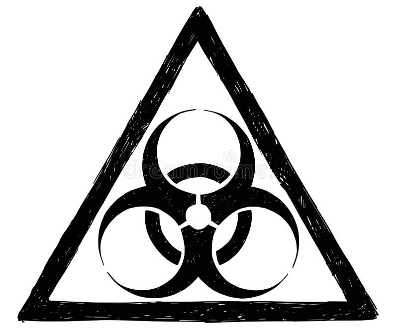 Biohazard Symbol Sign Vector Drawing Stock Vector - Illustration of ...