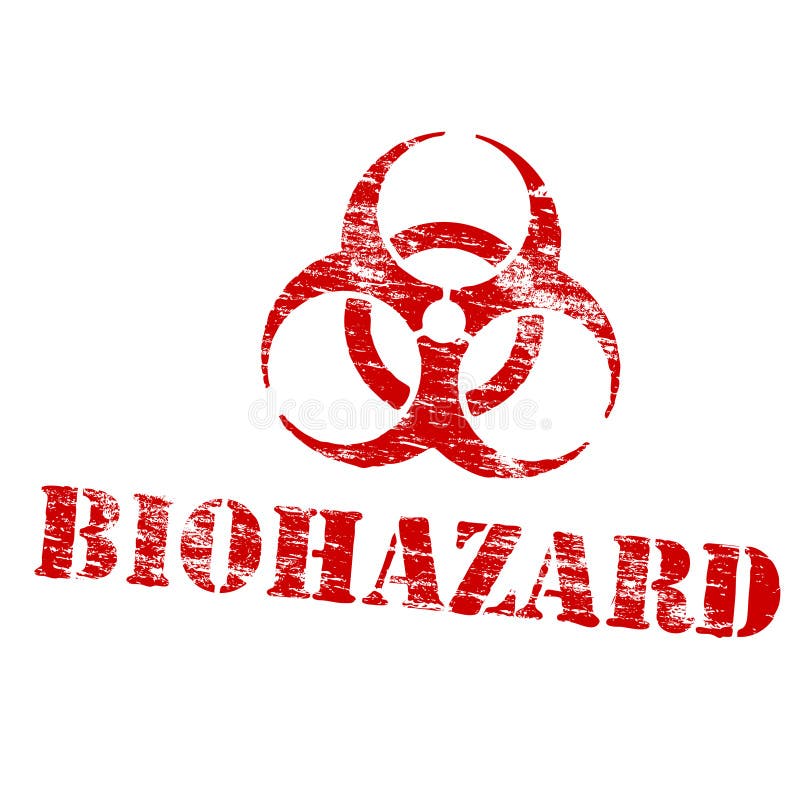 Biohazard Symbol Stamp stock vector. Illustration of grungy - 87343878