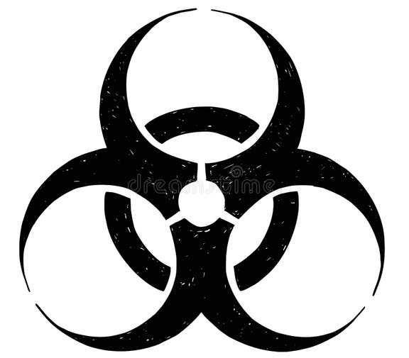 Biohazard Symbol Vector Drawing Stock Vector - Illustration of ...