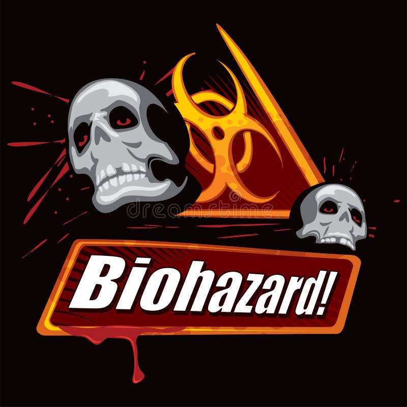 Biohazard Graffiti on Brick Wall Illustration Stock Illustration ...