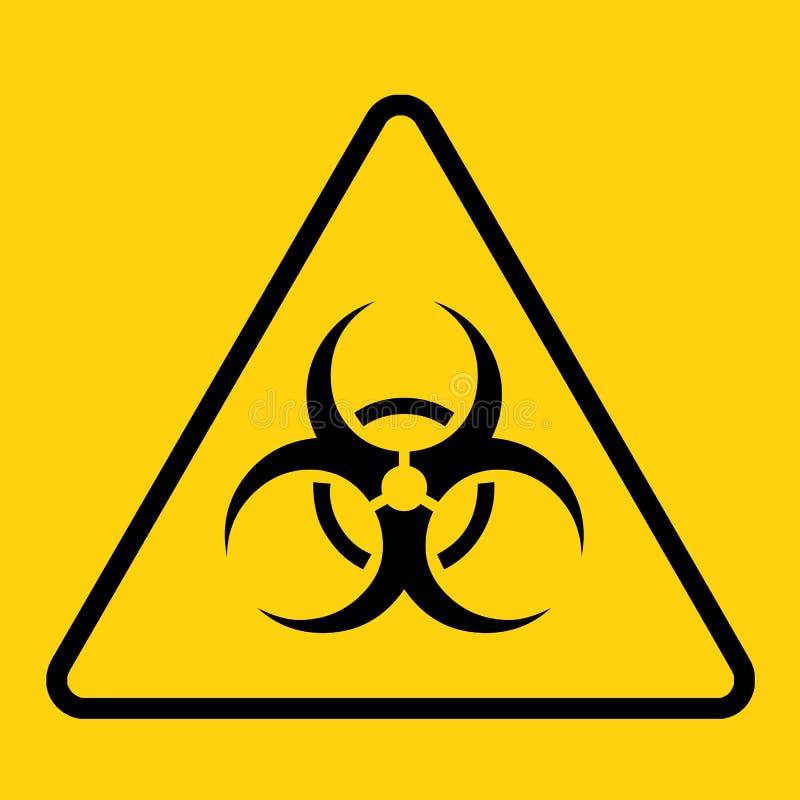 Yellow Biohazard Symbol Triangle Biohazard Symbol Design Icon High Res