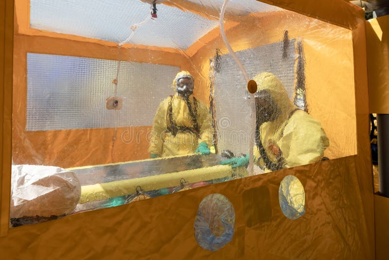 Biohazard Team of Emergency Medical Service Stock Image - Image of ...