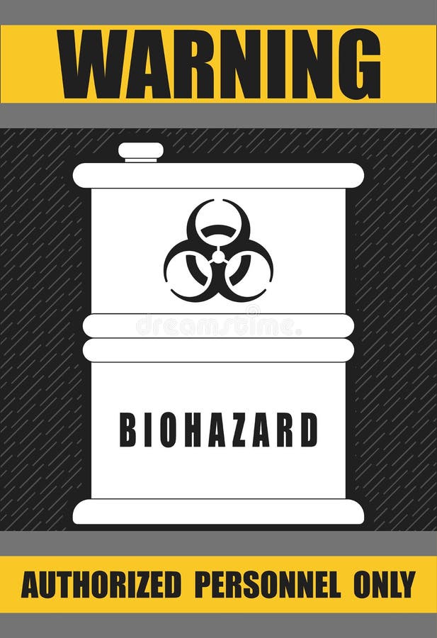 Biohazard - Vector Poster with Square Label. Toxic Barrel Icon. Stock ...