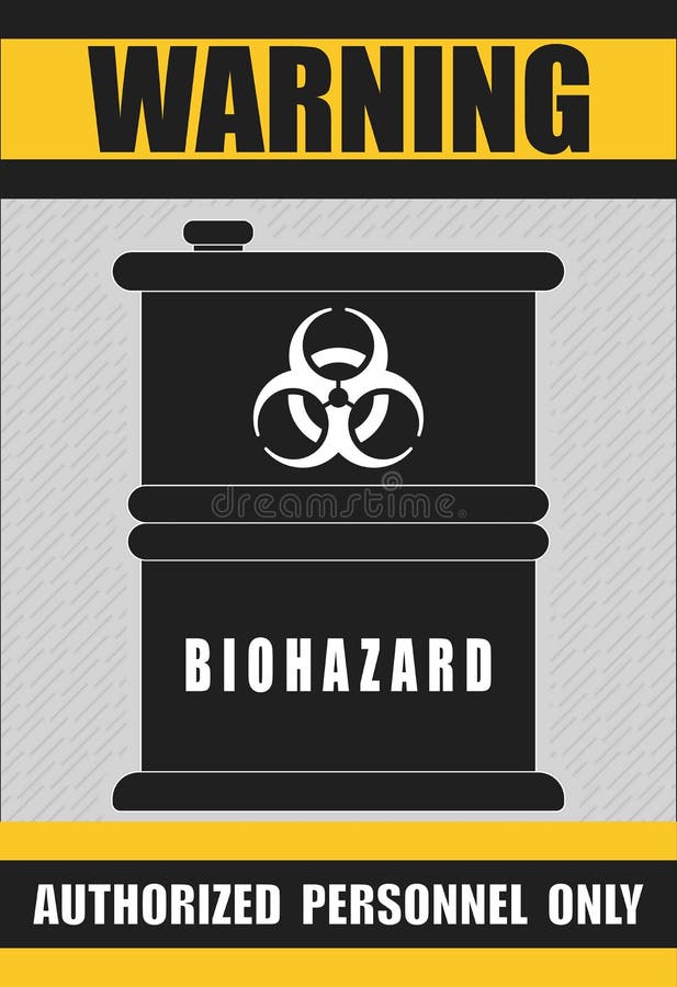 Biohazard - Vector Poster with Square Label. Toxic Barrel Icon. Stock ...