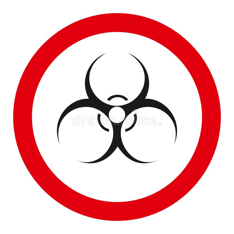 Biohazard Vector Round Sign, on White Background Stock Illustration ...