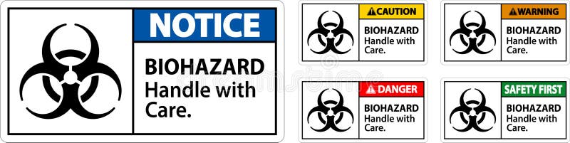 Biohazard Warning Label Biohazard, Handle with Care Stock Vector ...