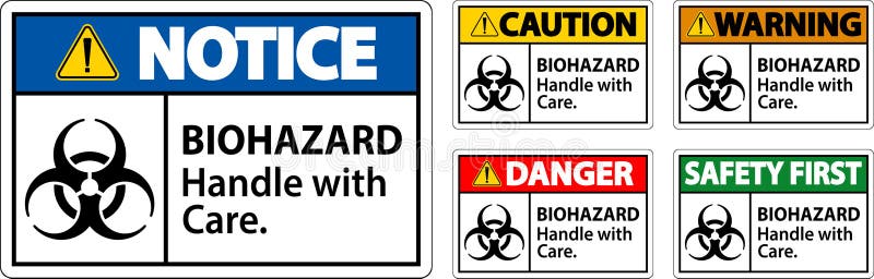 Biohazard Warning Label Biohazard, Handle with Care Stock Vector ...