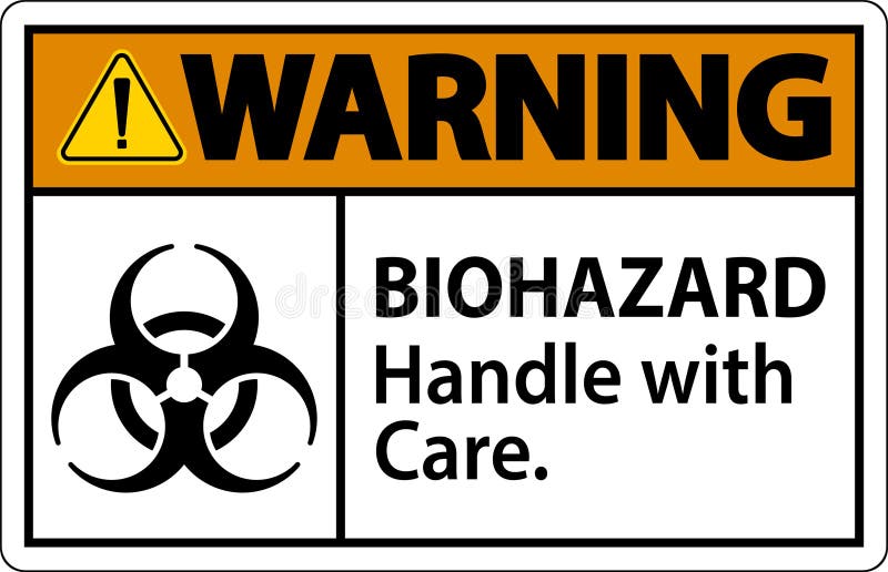 Warning Label Personnel with Biohazard Training only Stock Vector ...