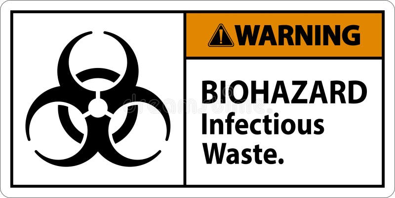 Biohazard Warning Label Biohazard Infectious Waste Stock Vector ...