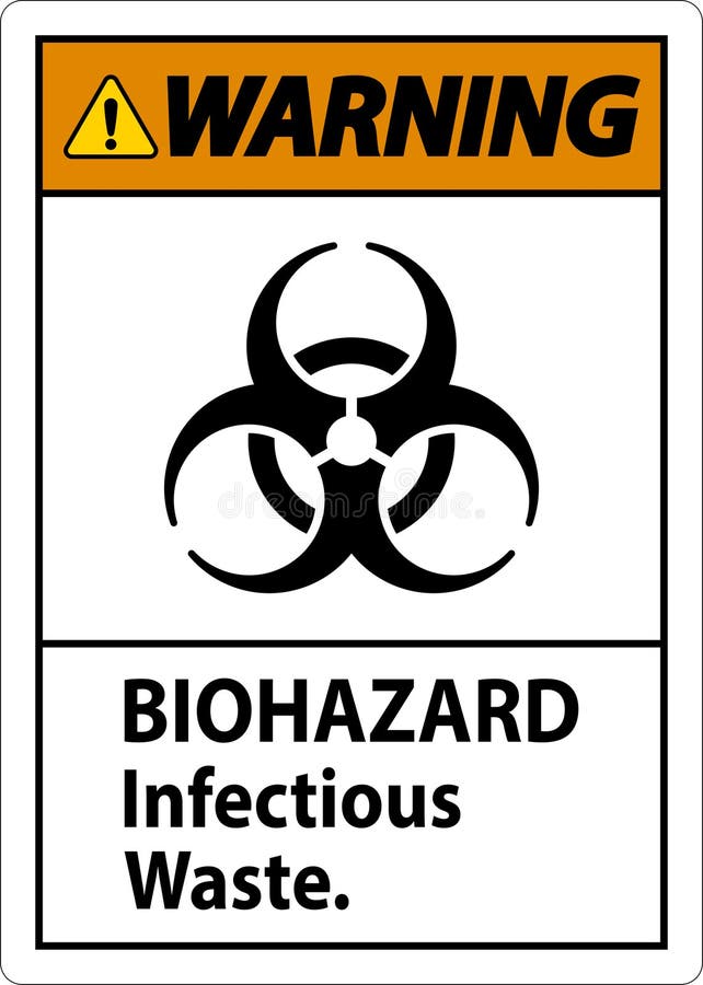 Biohazard Warning Label Biohazard Infectious Waste Stock Vector ...