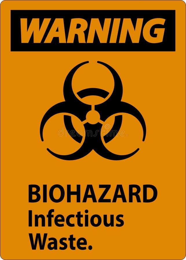 Biohazard Warning Label Biohazard Infectious Waste Stock Vector ...