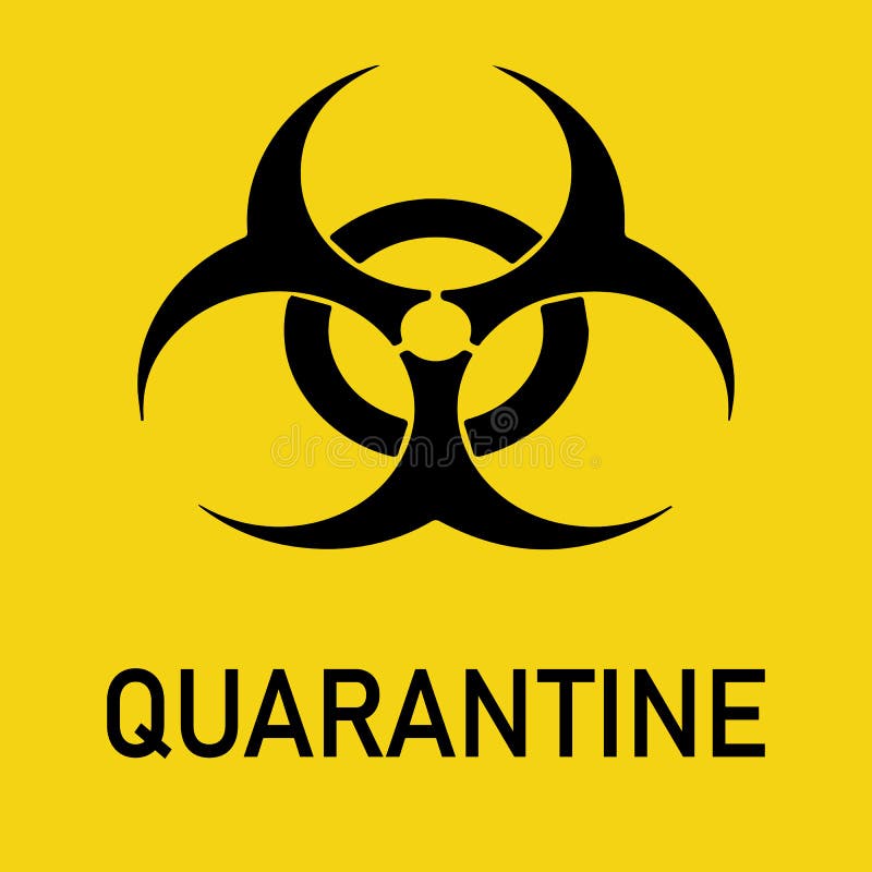 Biohazard Warning Quarantine Poster Stock Vector - Illustration of ...