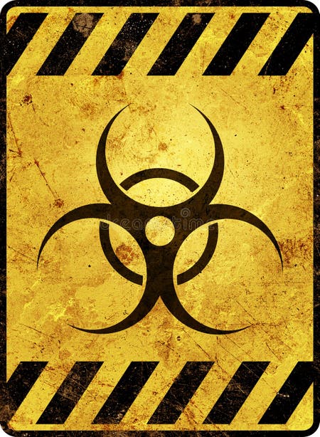 Biohazard Warning Sign stock illustration. Illustration of rust - 27554526