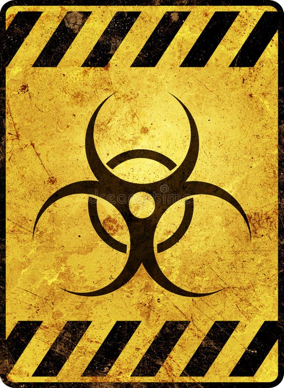 Biohazard Warning Sign stock illustration. Illustration of rust - 27554526