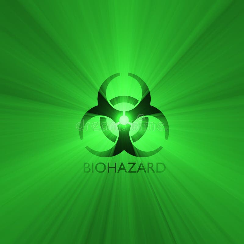 Biohazard Warning Sign Green Light Flare Stock Illustration ...