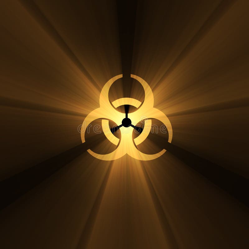 Biohazard Warning Sign Green Light Halo Stock Illustration ...