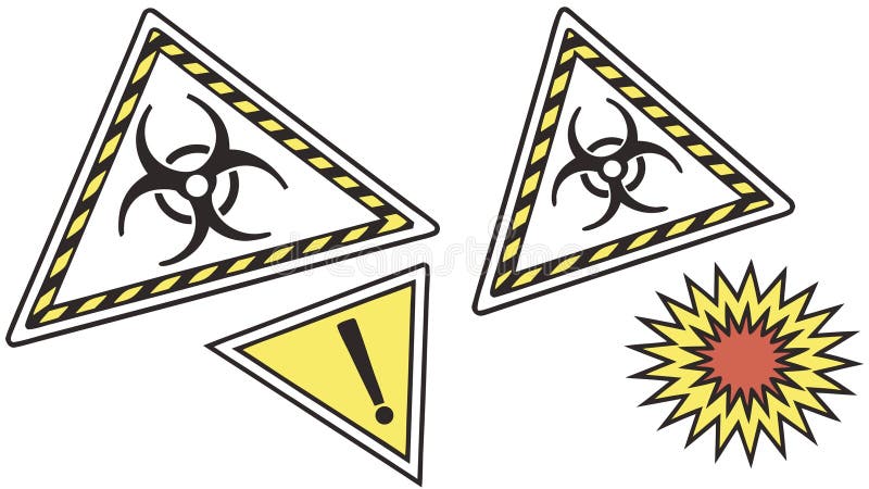 Biohazard Warning Signs. Danger Biological Threat Symbol, Vector Design ...